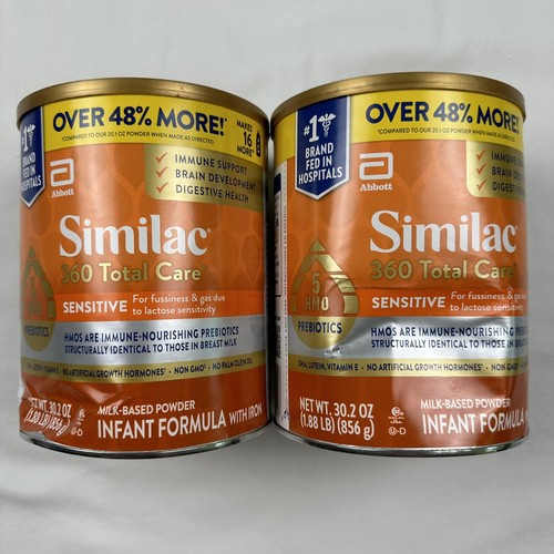 (LOT OF 2) Similac 360 Total Care Sensitive Formula Milk Based with ...
