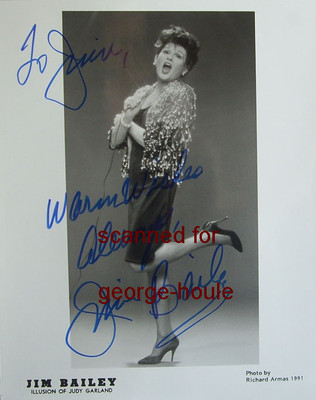 JIM BAILEY - PHOTOGRAPH - FEMALE IMPERSONATOR - JUDY GARLAND - SIGNED ...