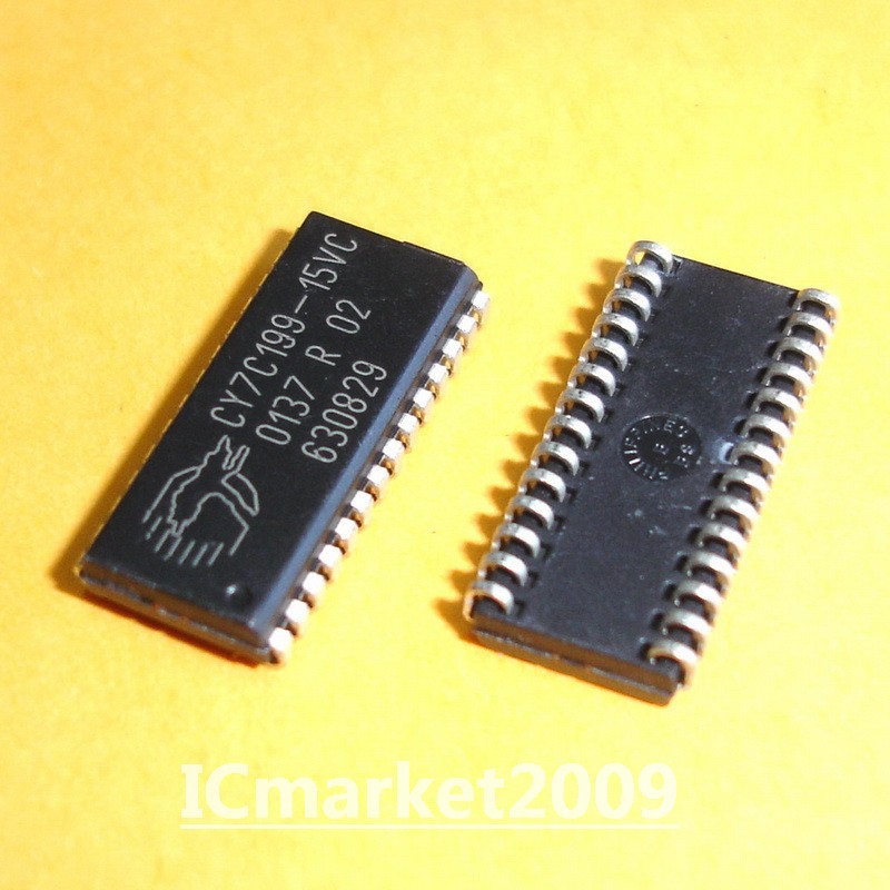 2 PCS CY7C199-15VC SOJ-28 SMD 32K x 8 Static RAM Chip IC | eBay