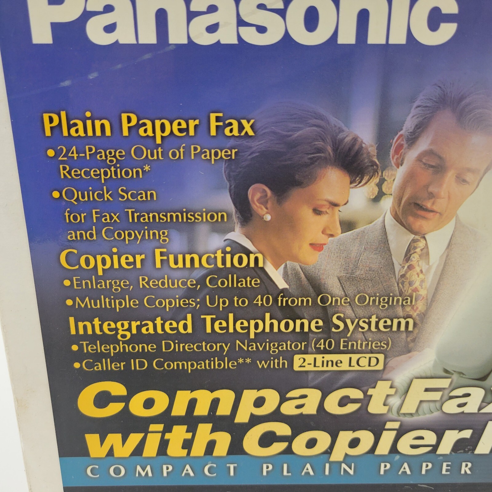 Panasonic KX-FP151 Plain Paper Fax Compact Fax w/Copier Functions Open ...