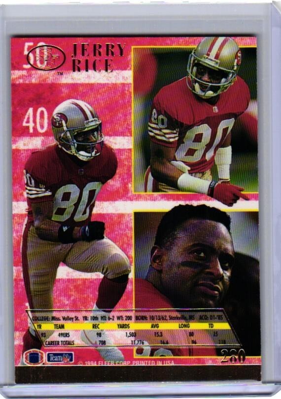 1994 Fleer Ultra - #280 Jerry Rice for sale online | eBay