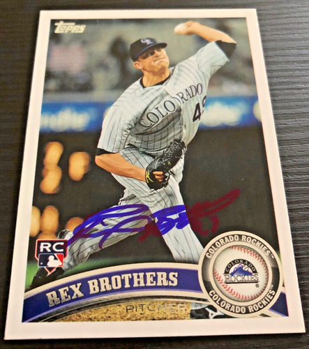Rex Brothers - 2011 Topps Update Signed Rookie RC Autograph Auto Card # ...