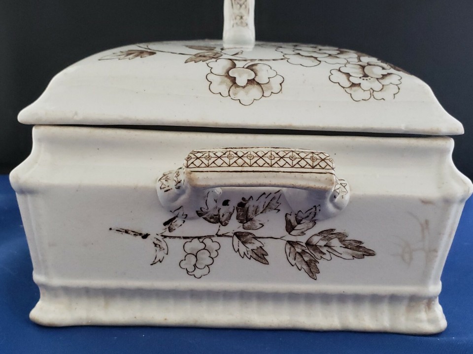 Staffordshire Covered Serving Bowl J F Wileman Albert Foley 10x6.5x5 ...