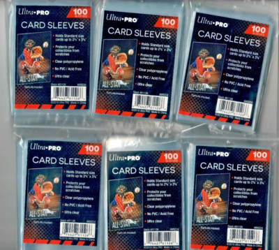 New ULTRA PRO SOFT SLEEVES - 100 Sleeves Per Pack / 6 Packs (600 ...