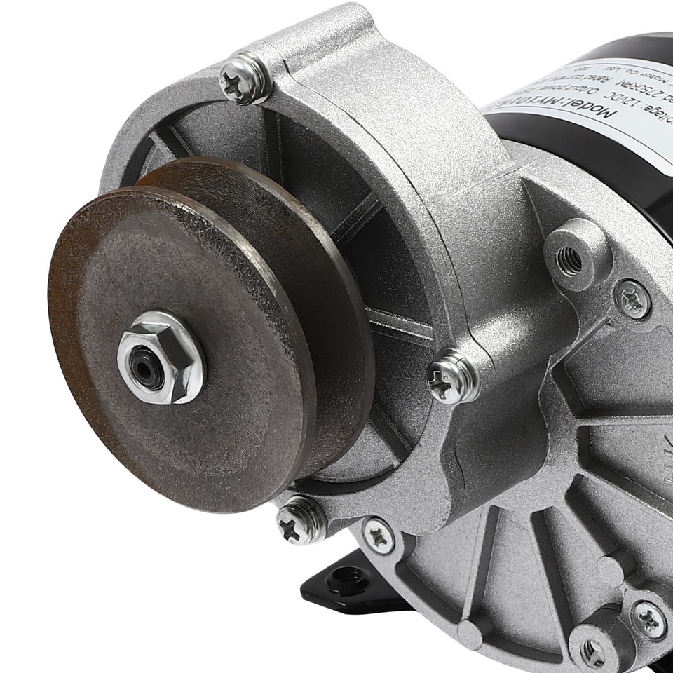 Brushed Motor Gear Reduction Electric Motor Gear Motor w/ Belt Pulley ...