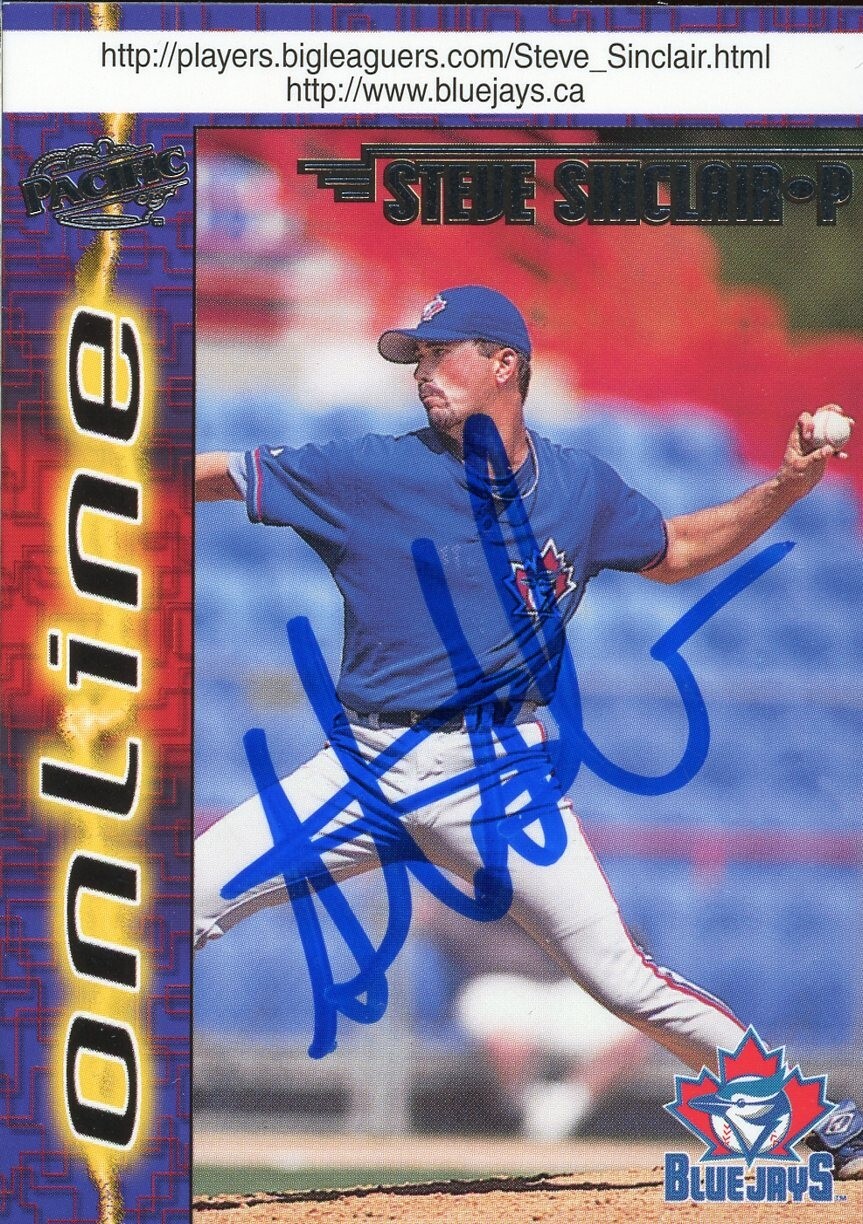 1998 Pacific Online STEVE SINCLAIR Signed Card autograph AUTO CUBS BLUE ...