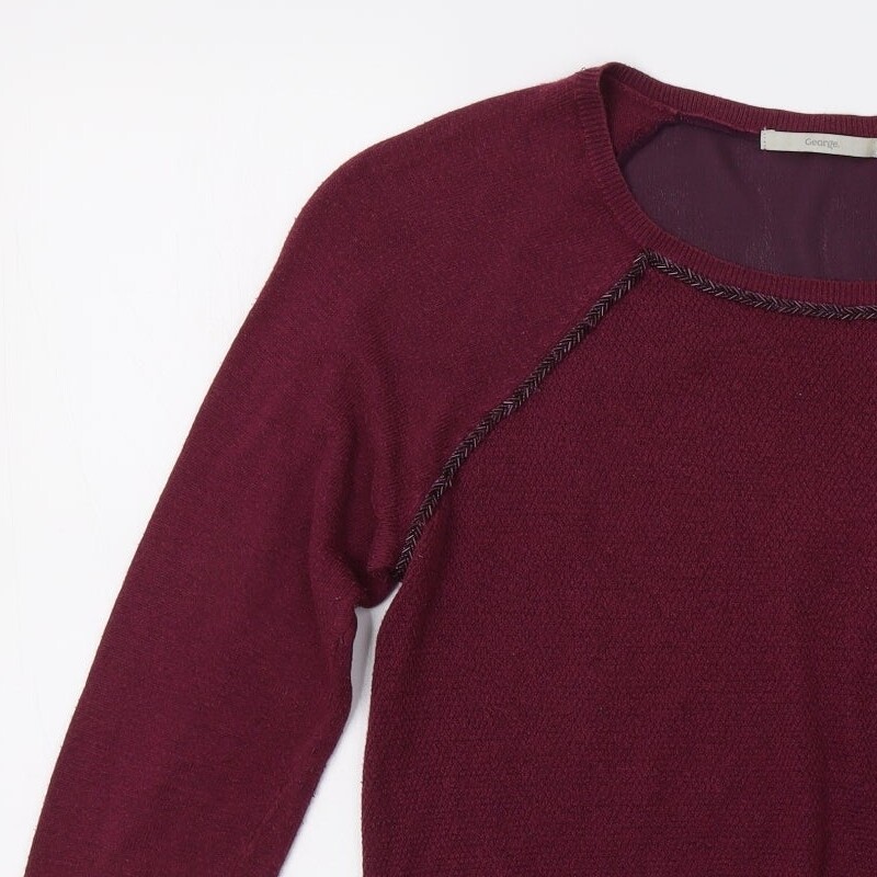 George Womens Purple Crew Neck Viscose Blend Jumper Size 12 | eBay UK
