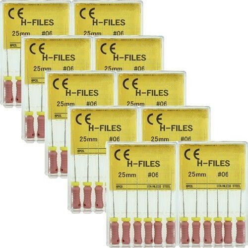 10 Packs Dental H-files 21/25/31mm Endodontic Hand Use Endo Root Canal ...