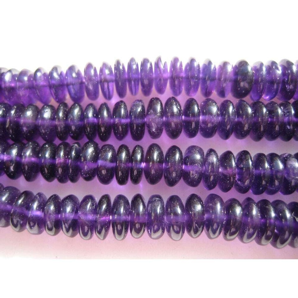 7-10mm Amethyst Plain German Beads, Amethyst Spacer Beads, Amethyst ...