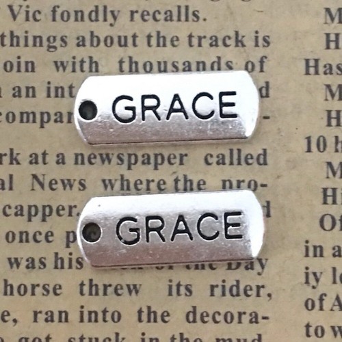 BULK 100Pcs Grace Charms DIY Jewelry Making Pendant Antique Silver | eBay