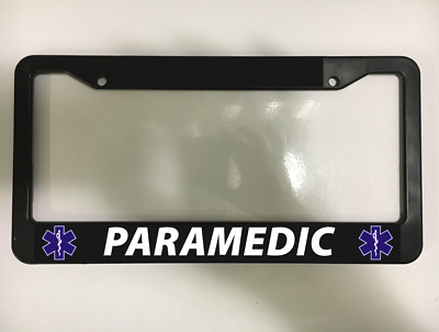 PARAMEDIC HOSPITAL NURSE ER RESCUE EMT EMERGENCY Black License Plate ...