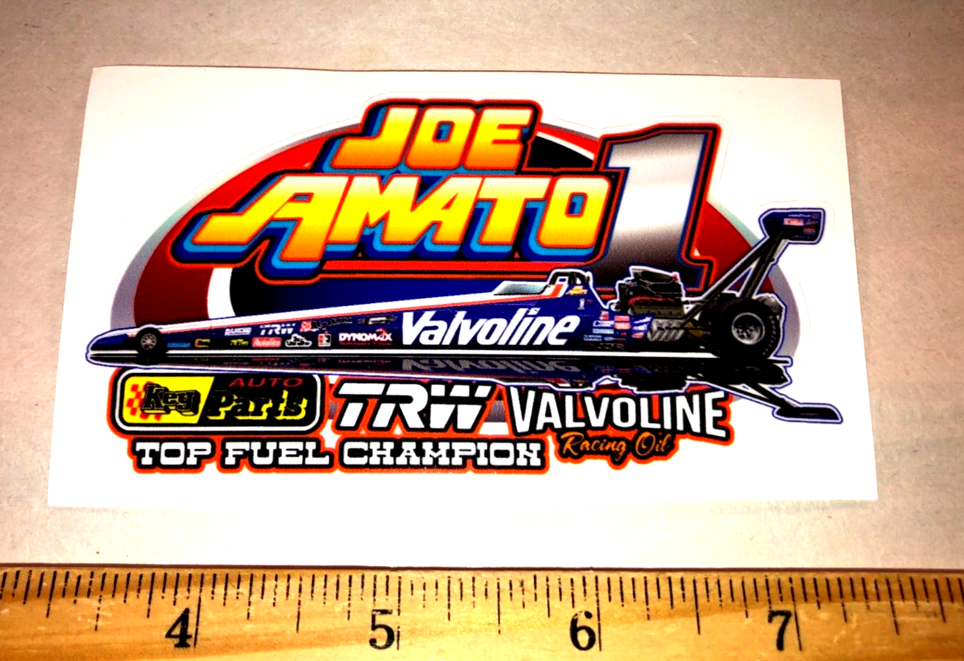 Joe Amato VALVOLINE Top Fuel Rear Engine NHRA Dragster Color Decal ...