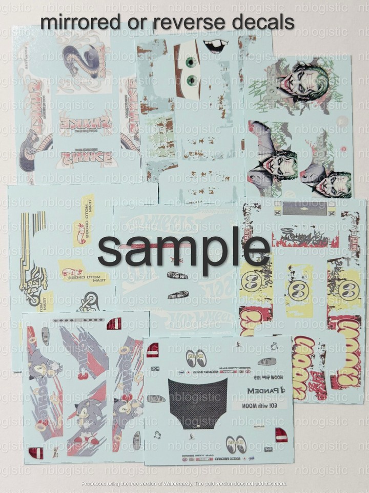 UNIVERSAL Water Slide Decals FOR HOT WHEELS '83 Chevy Silverado a1 | eBay