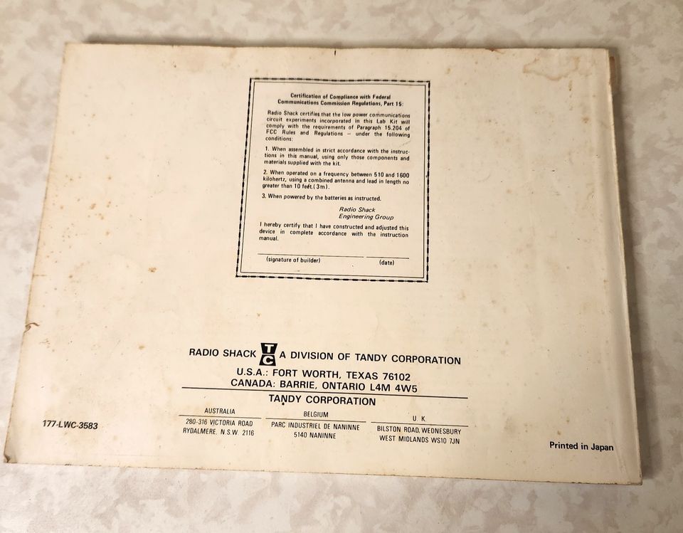 1976 Radio Shack Science Fair 150 in 1 Electronic Project Kit 28-248 ...