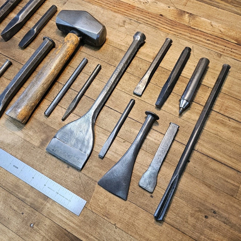 Blacksmith Tools FORGE ANVIL CHISELS Shaping Forging Tools Hammers ...