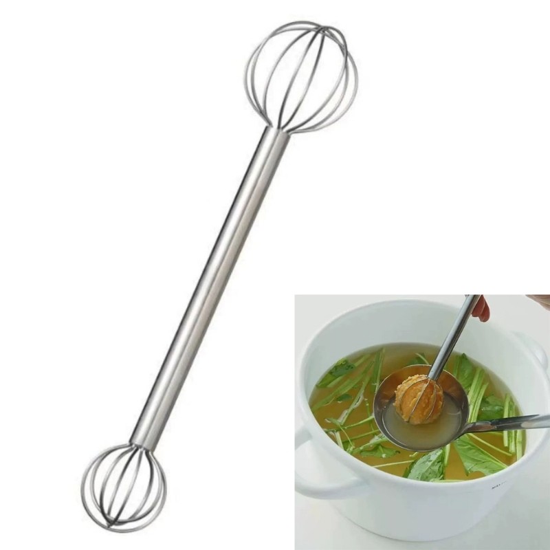Double Head Miso Soup Stirring Spoon for Precise Flavor Control Nonrust ...