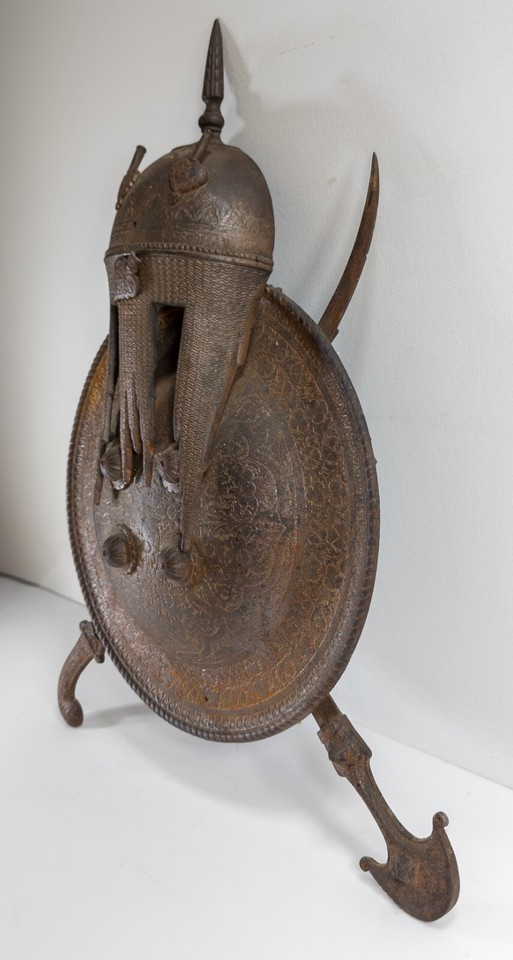 Antique Decorative Cast Iron Arms & Armor Middle Eastern Turkish Shield ...