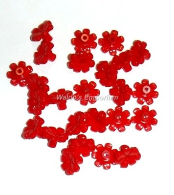Lego FLOWER 1x1 with 7 Thick Petals and Pin, Red 32606 Lot of 25, New ...