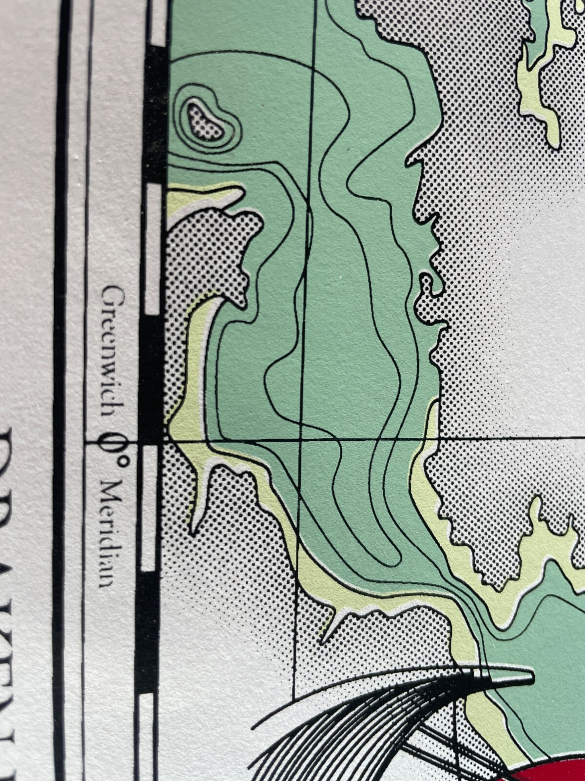 Map North Sea Draken Harald Harfagre 2014 Greenwich Meridian | eBay