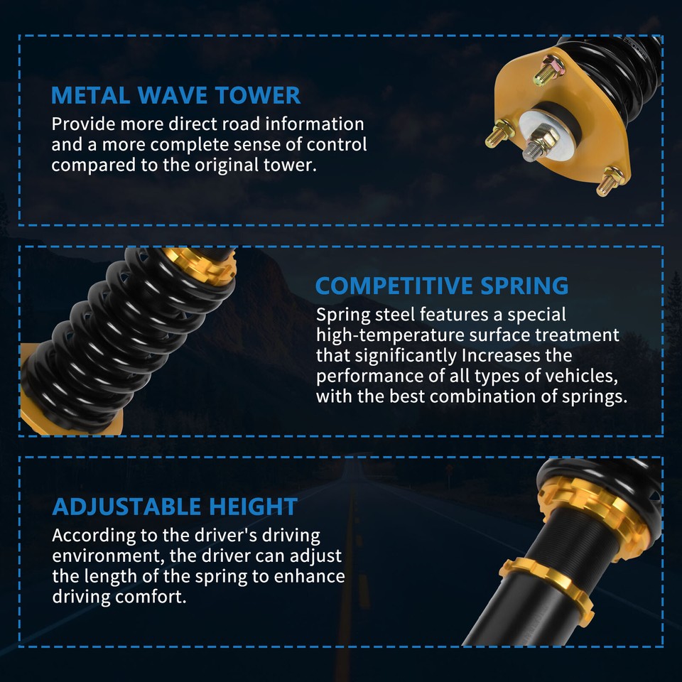 Coilovers Suspension Set For 04-11 Mazda RX-8 Adjustable Height Struts ...