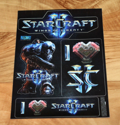 StarCraft II Wings of Liberty Rare Promo Sticker Set Blizzard 2010 ...