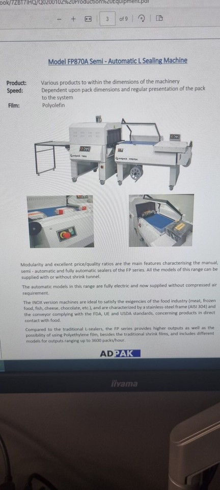 Adpak Smipack Shrink Wrapper Shrink Wrapping Machine LSealer | eBay UK