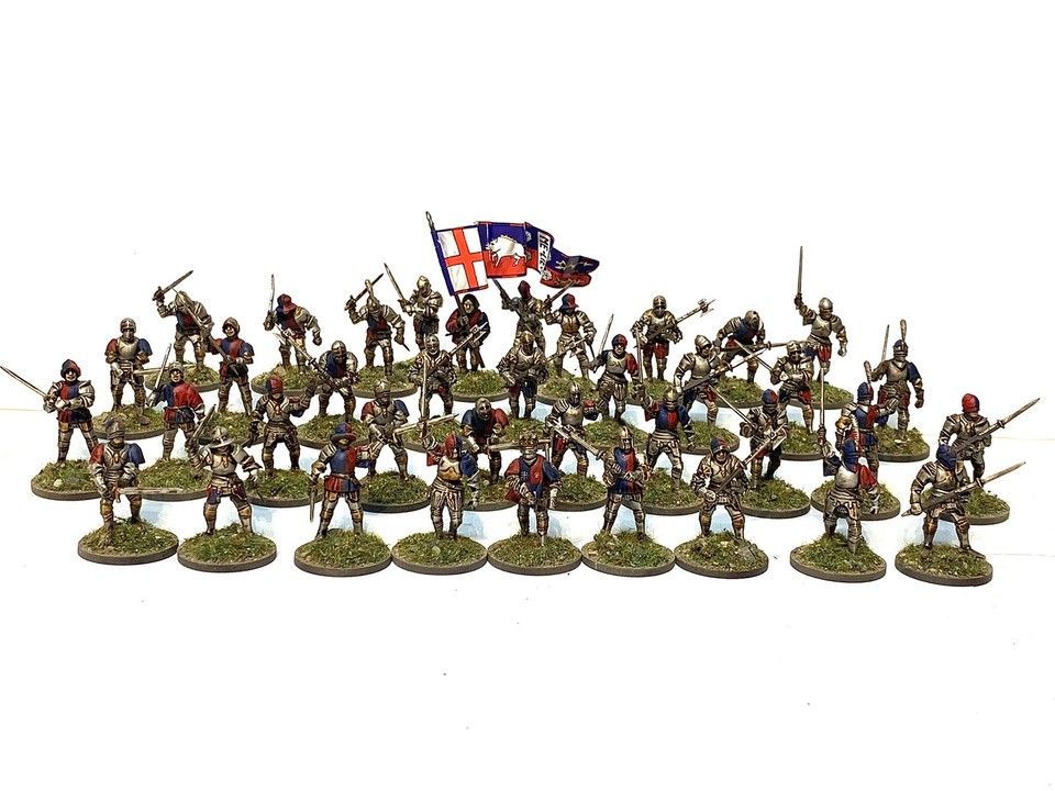 RICHARD III KNIGHTS ARMY 38 28mm painted historical wargames MEDIEVAL ...