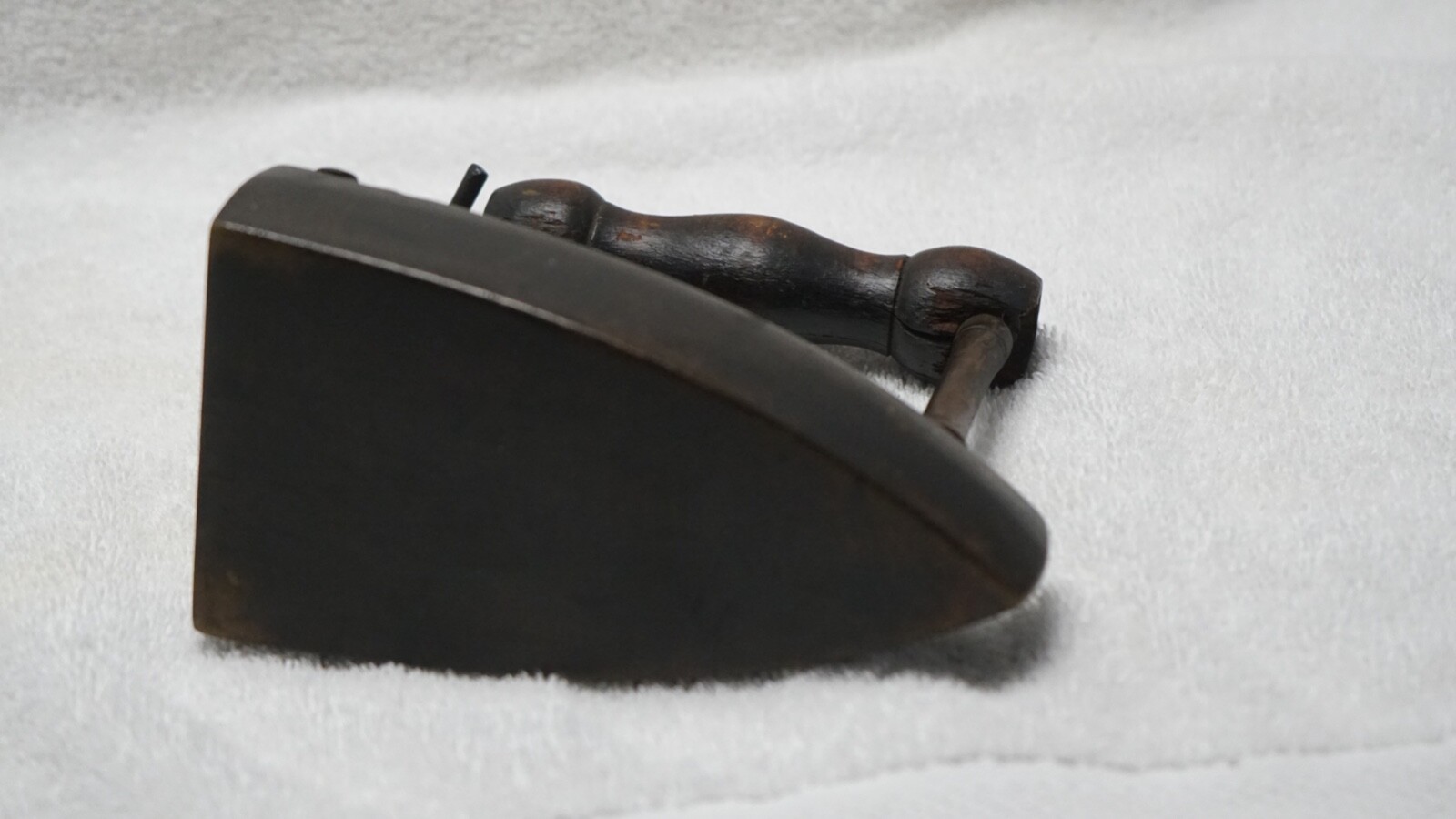 Fine Antique Brass Charcoal Slug Box Sad Flat Iron Wooden Handle | eBay