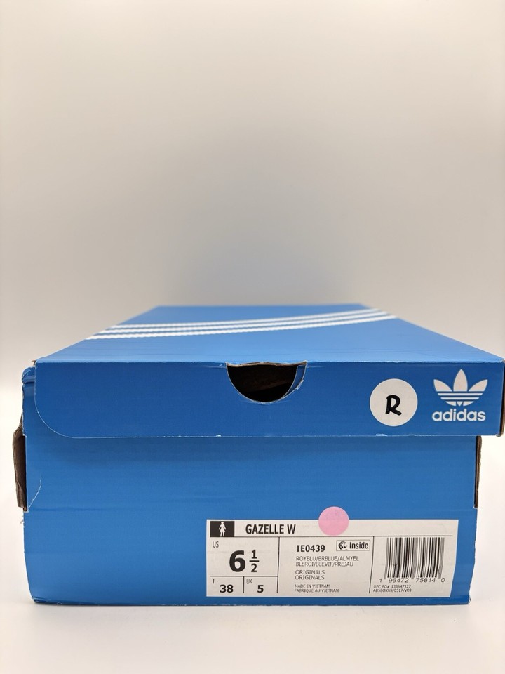 Adidas Women's Gazelle Originals Sizes 6.5-9.5 Royal Bright Blue Yellow ...