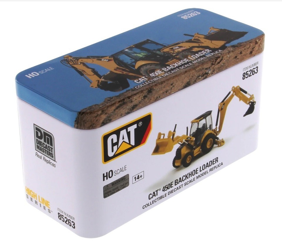 Diecast Masters 1/87 HO Scale CAT 450E Backhoe Loader with Collector's ...