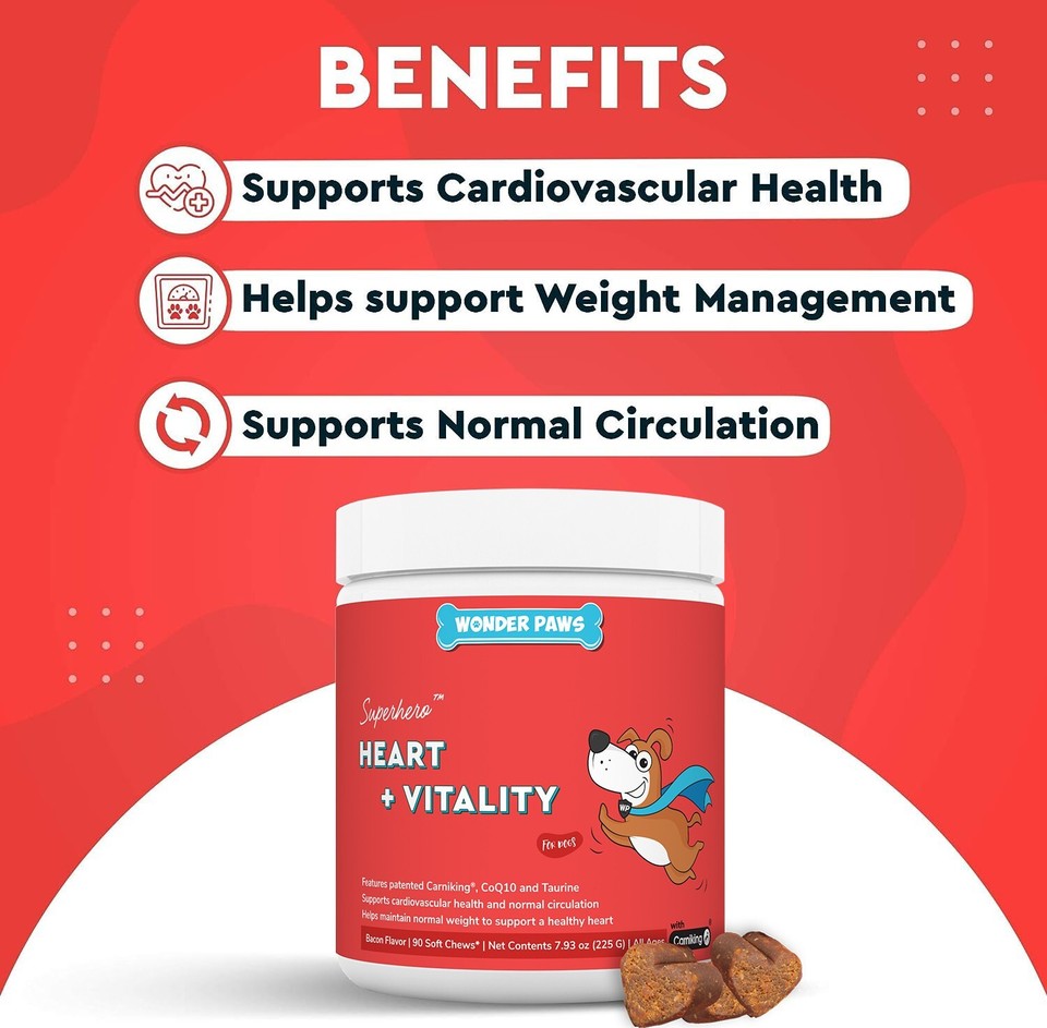 Premium Cardio Support For Dogs - Circulation, Energy & Weight ...