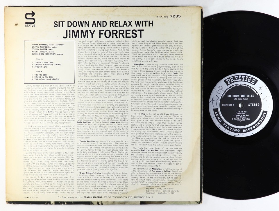 Jimmy Forrest - Sit Down & Relax LP - Prestige - PRST 7235 RVG | eBay