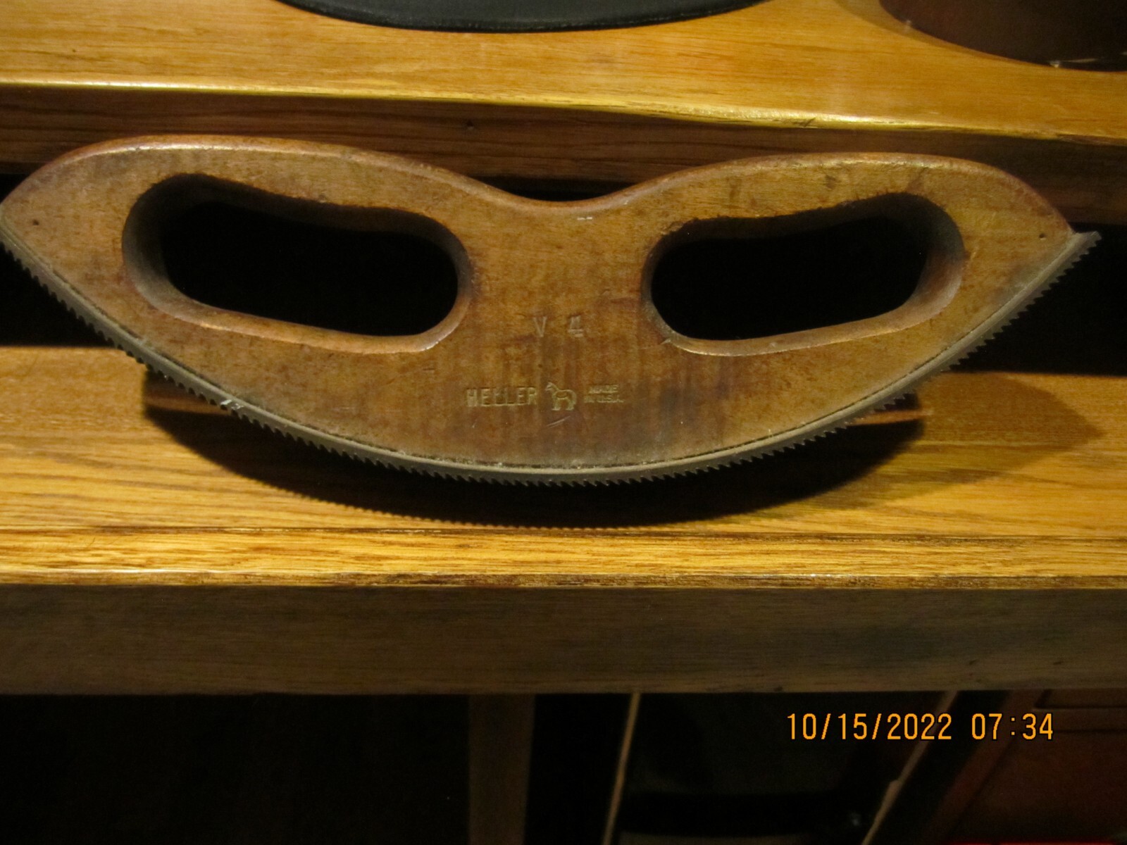 Double handle Heller Curved Wood Working Rasp V-4 with hores logo ...