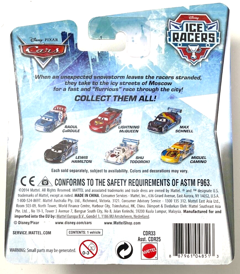 Disney Pixar Cars - Ice Racers - Vitaly Petrov - New on Card | eBay