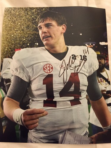 Jake Coker Hand Signed autographed signed photo Alabama Jacob Coker ...