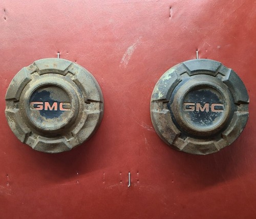 1967-1972 GMC 1/2 Ton Truck 10.5" Dog Dish Hubcap Original PAIR STEEL ...