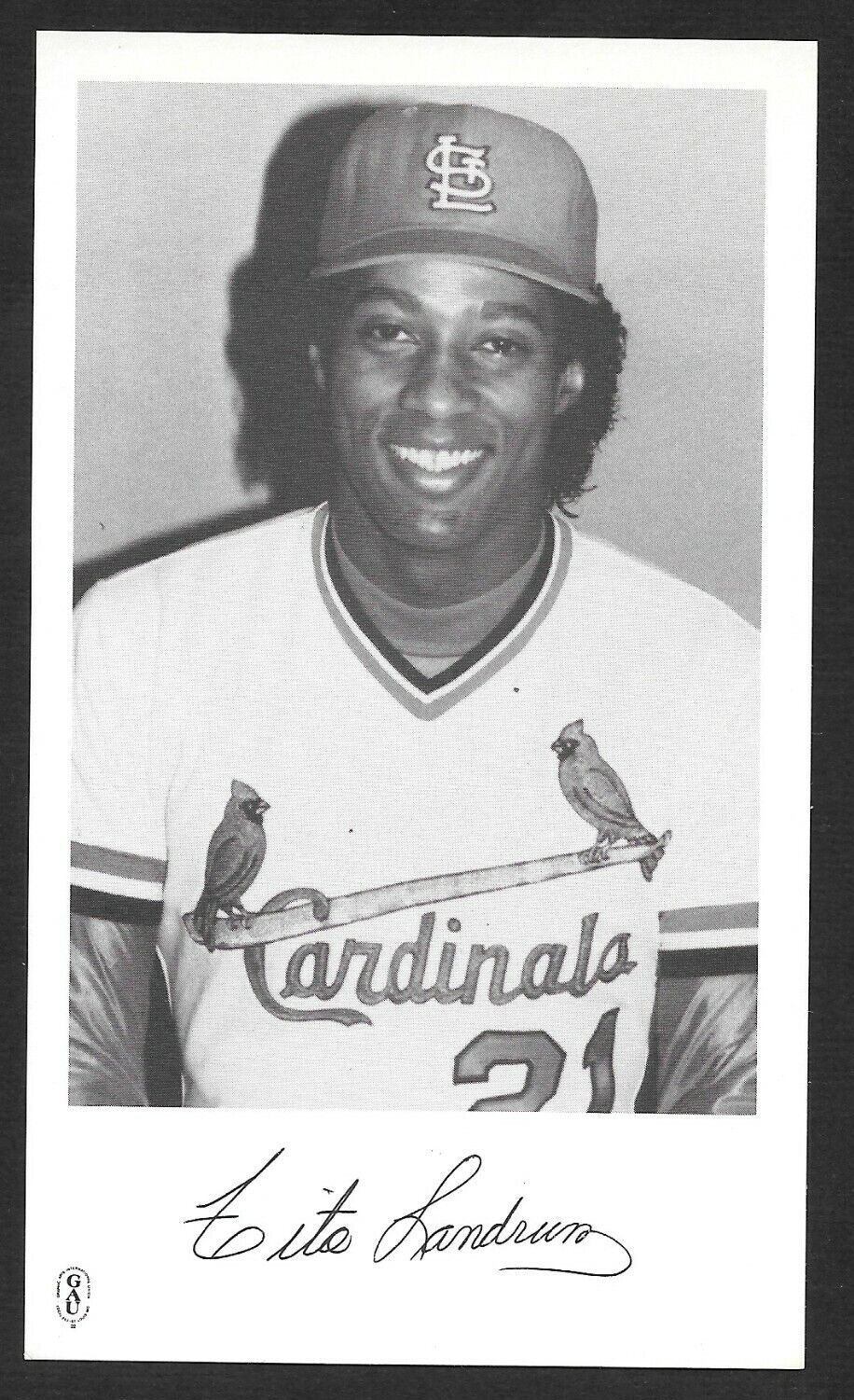 1984 Tito Landrum CARDINALS UNSIGNED 3-1/2 x 5-1/2 ORIGINAL COLOR PHOTO ...