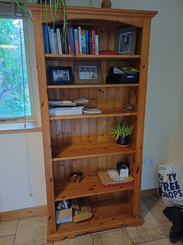 Solid Wood Bookcase Used Adjustable Shelves | eBay UK