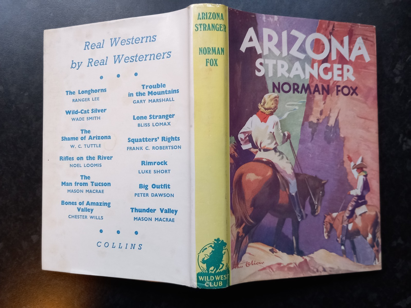 Norman Fox Arizona Stranger 1957 Collins Wild West Club UK HBK Scarce ...