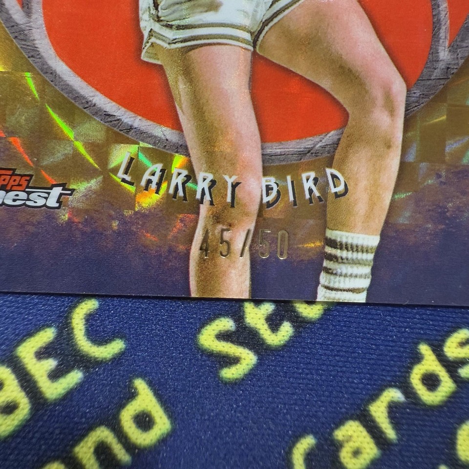 2024-25 Topps Finest Finishers Larry Bird #F-6 Gold Geometric Refractor /50 | eBay