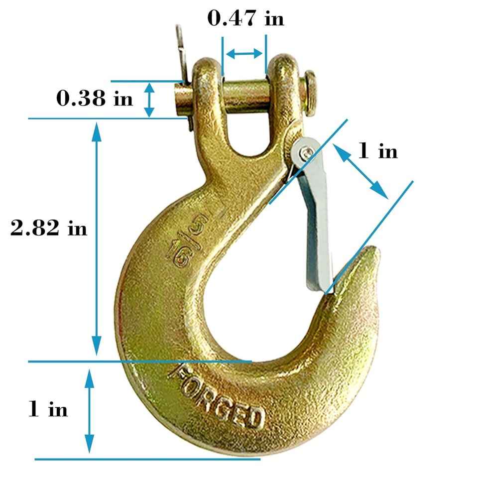 4Pack 5/16" Clevis Slip Hook, G70 Tow Chain Grab Hook 5/16''-4PCS | eBay