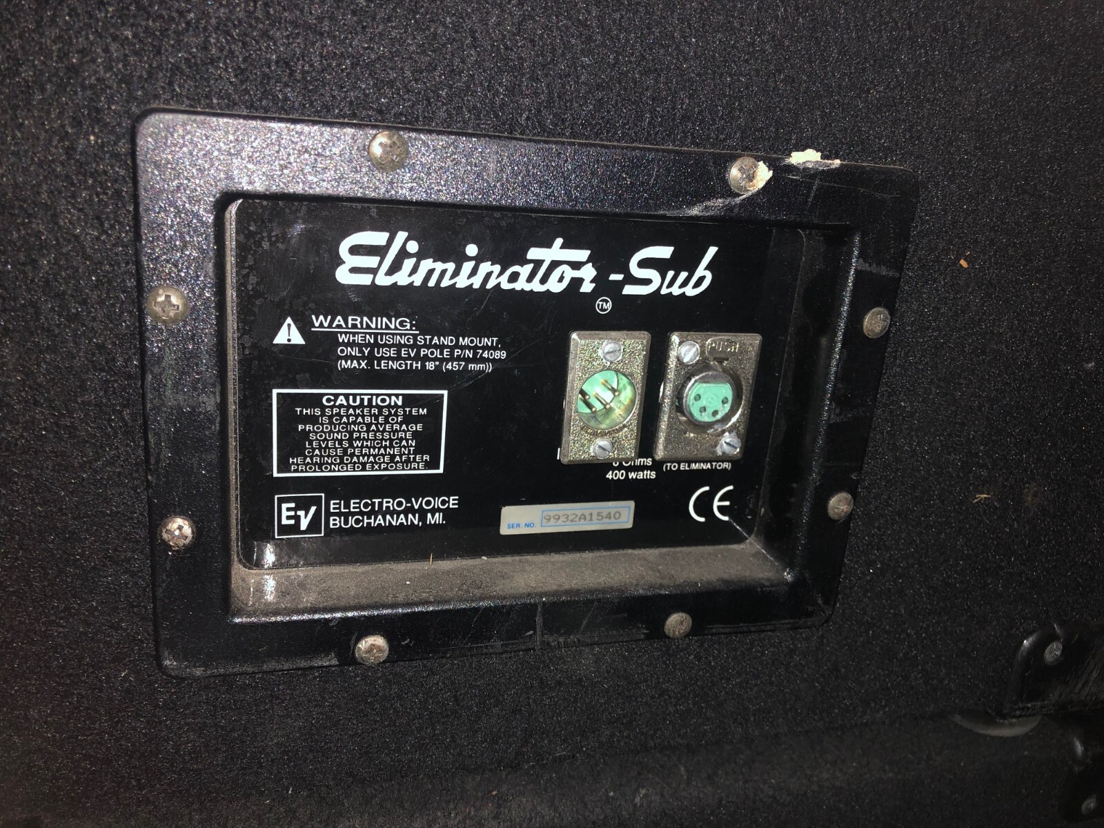 Lot of 2 - EV Eliminator Loudspeakers with Subwoofers Pro Audio ...