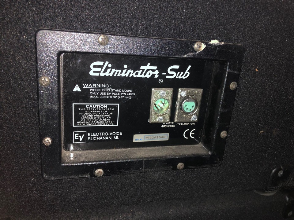 Lot of 2 - EV Eliminator Loudspeakers with Subwoofers Pro Audio ...