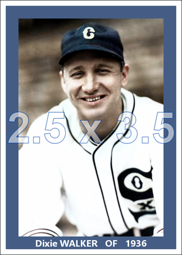 Dixie Walker - 1936 Chicago White Sox - choose a size - colorized print ...