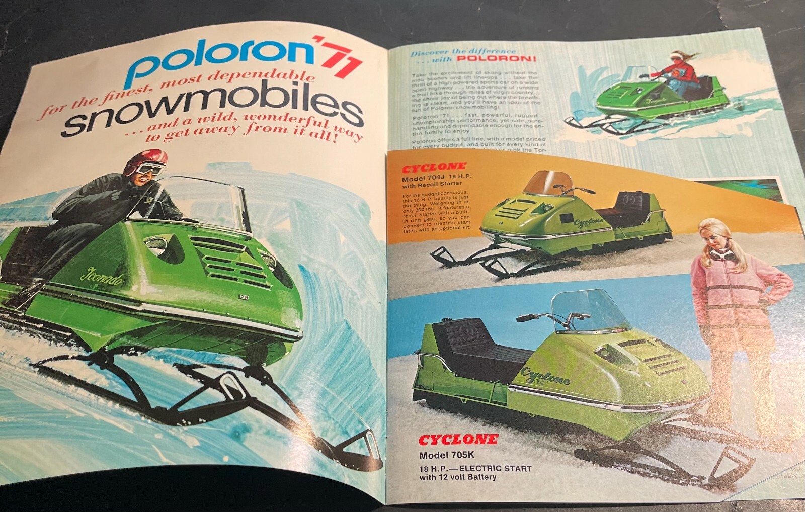 RARE 1971 POLORON SNOWMOBILE SALES BROCHURE 4++ PAGES (Q85) | eBay