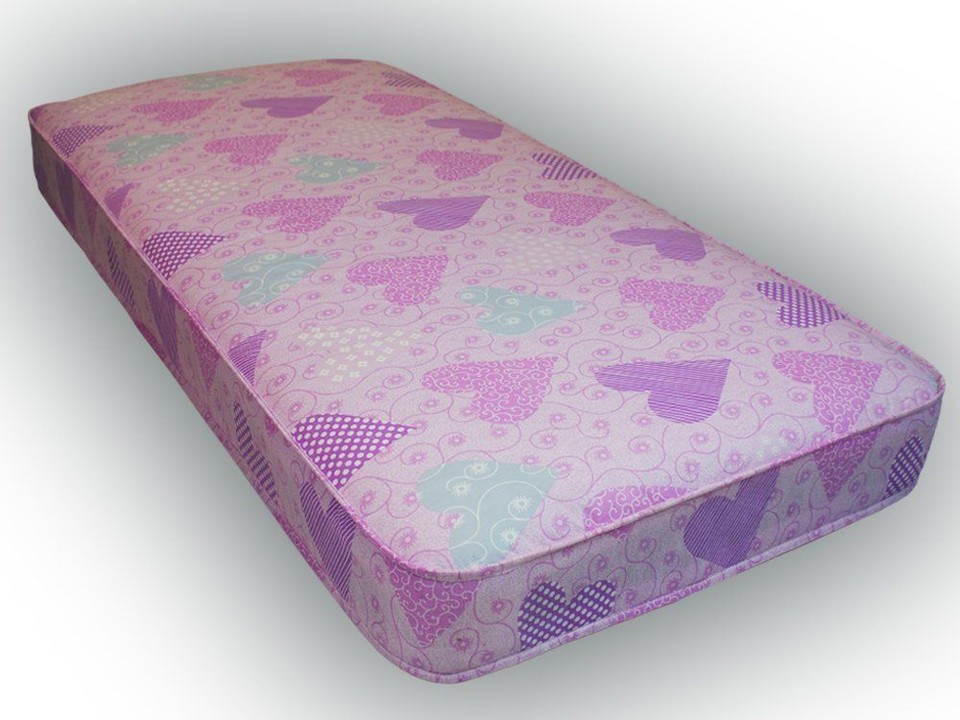 Box Room 2FT6 x 5FT9 Girls Pink Love Heart Short Divan Storage Bed ...