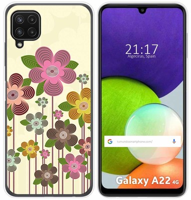 Coque Silicone pour Samsung Galaxy A22 4G/M22 Design Printemps en Fleur ...