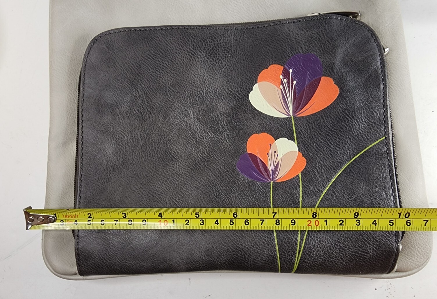 ESPE Gray/Vegan Leather Fashion Shoulder/Messenger Ha… - Gem