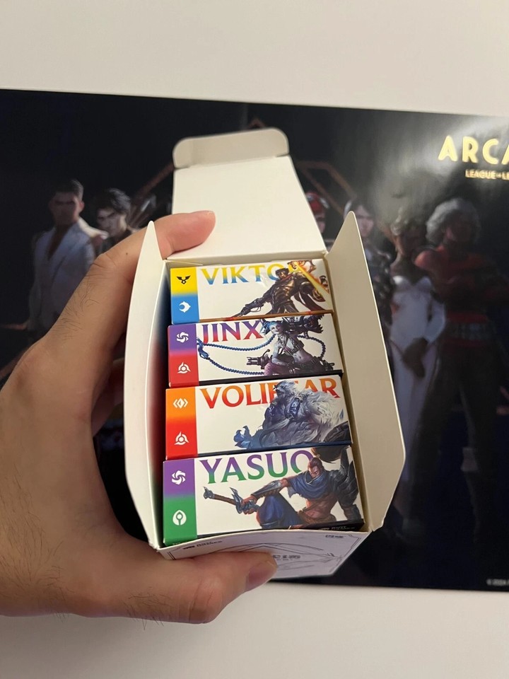 Opened Riftbound Chinese 4 x Opened Deck League of Legends Arcane ...