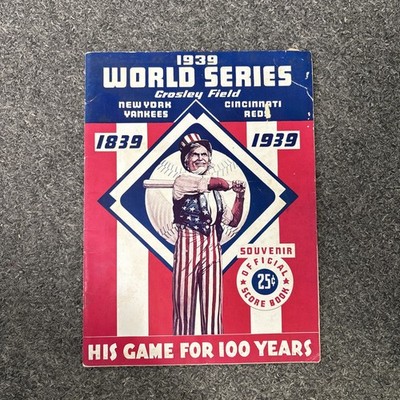 1939 Cincinnati Reds New York Yankees World Series Program-DiMaggio ...